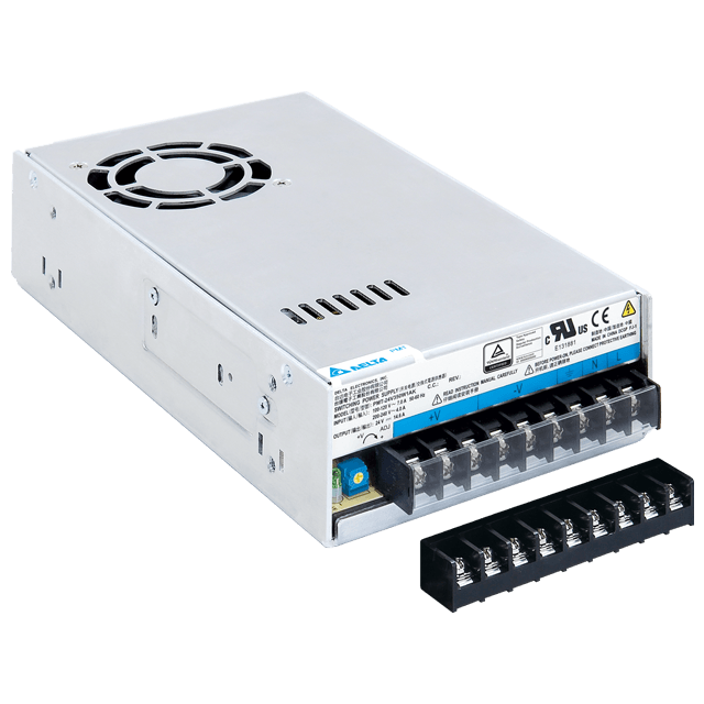 Delta台达集团 台达电源PMT系列平板式24V直流电源供应器,输入电压手动切换,有风扇PMT-24V350W1AM